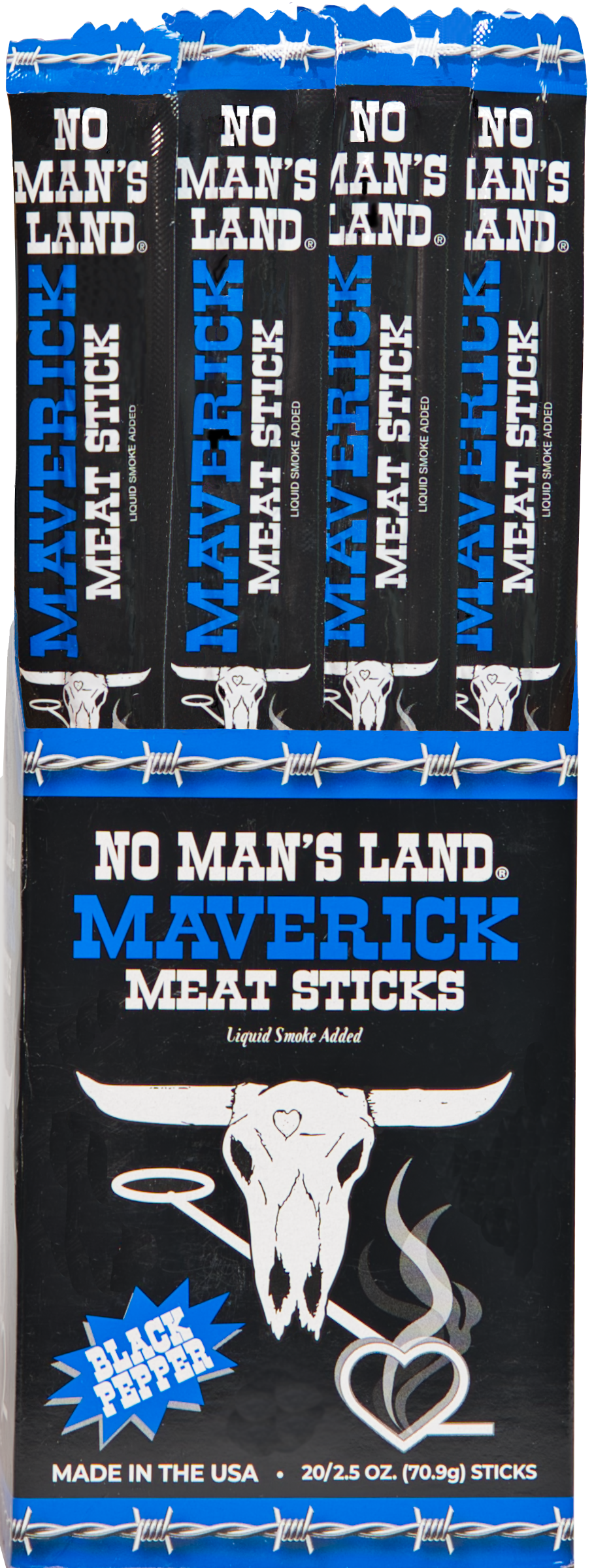 Black Pepper Maverick Sticks – No Man's Land Beef Jerky