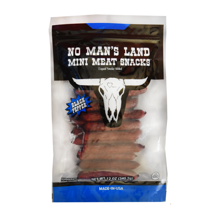 Black Pepper Mini Meat Sticks – No Man's Land Beef Jerky